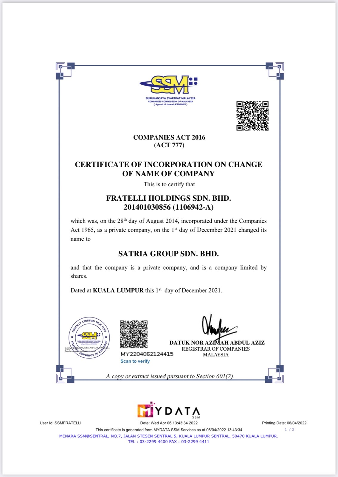 Satria Group Sdn Bhd Satria Group